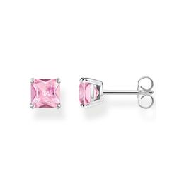 Paar Ohrstecker Thomas Sabo "H2174-009-1,-024-11,-051-14,-051-9,-414-14,-699-32", bunt (silberfarben, pink, pink), Ohrringe, Damen, Silber 925 (recycelt), Paar Ohrstecker, mit Zirkonia (synth.), Spinell (synth.), Onyx oder Glas-Keramik Stein