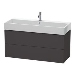 Duravit Waschtischunterschrank L-Cube 118,4x 45,9cm, gra matt, 2 Schub., wandh&auml;ngend (LC627908080)