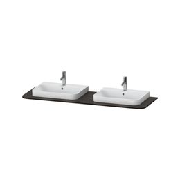 Duravit Waschtisch-Konsole Happy D.2 Plus 160x55cm, m 2 Ausschnitt., Nussb geb. (HP032HB6969)