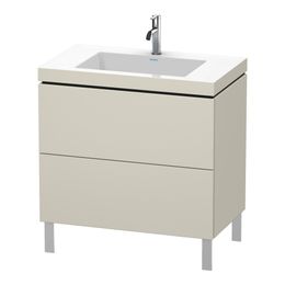 Duravit Waschtischunterschrank c-bonded L-Cube 80x48cm, 1 HL, Tau matt, 2 Ausz., steh. (LC6937O8383)