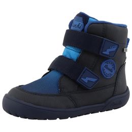 Barfu&szlig;schuh Lurchi "Jimmy Barefoot TEX", Jungen, Gr. 31, blau (navy, royalblau), Lederimitat, Textil, Schuhe Barfu&szlig;schuh, Klettboots mit TEX, Gr&ouml;&szlig;enschablone zum Download