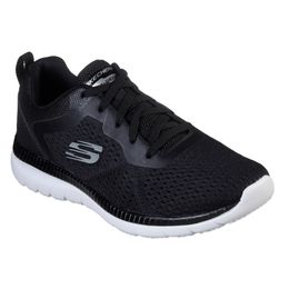 Berufsschuh Skechers "BOUNTIFUL - QUICK PATH", Damen, Gr. 41, schwarz, Lederimitat, Textil, Schuhe Berufsschuh, Freizeitschuh, Halbschuh, Schn&uuml;rschuh mit gepolsterter Innensohle