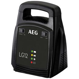 Autobatterie-Ladeger&auml;t AEG "LG 12", schwarz (wei&szlig;, neutral), B:12,9cm H:25,8cm T:22cm, Kunststoff, Ladeger&auml;te, Autobatterie-Ladeger&auml;t
