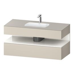 Duravit Einbauwaschtisch-M&ouml;bel-Set Qatego 120x55x60cm, w g/tau matt, Konsolen-Waschtischunterbau (QA4787022830000)