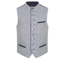 N&uuml;bler Trachtenweste N&Uuml;BLER "Trachtengilet Kajetan", Herren, Gr. 50, blau, Obermaterial: 50% Baumwolle CO. 50% Polyester PES. 50% Baumwolle CO. 50% Polyester PES., Westen Trachtenweste