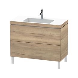 Duravit Waschtischunterschrank c-bonded L-Cube 100x48cm, 1 HL, Ei marm., 2 Ausz., steh. (LC6938O5555)