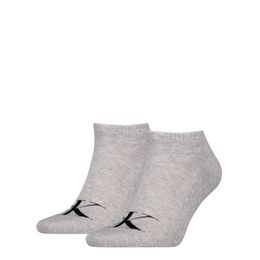 Sneakersocken Calvin Klein Jeans "CKJ MEN SNEAKER MONOGRAM", Herren, Gr. 39-42, grau (light grau melange), Baumwollmischung, normal, Socken Sneakersocken, komfortable Frotteesohle f&uuml;r zus&auml;tzlichen Komfort
