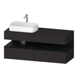 Duravit Waschtischunterschrank Qatego 140x55x60cm, E sw/gra m, Pl, Beck. li (QA4765016800000)