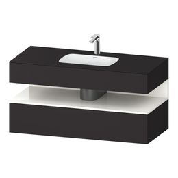 Duravit Einbauwaschtisch-M&ouml;bel-Set Qatego 120x55x60cm, w g/Gra matt, Konsolen-Waschtischunterbau (QA4787022800000)
