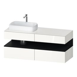 Duravit Waschtischunterschrank Qatego 140x55x60cm, E sw/we g, Pl, Beck. li (QA4765016220000)