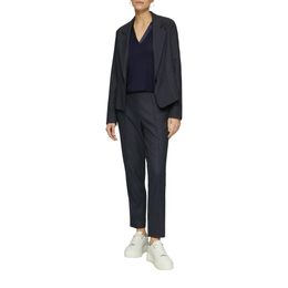 Damen T-Shirt, blau, Gr. 40, s.Oliver BLACK LABEL, unifarben, Web, Obermaterial: 100% Viskose, Shirts, mit satiniertem V-Ausschnitt