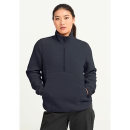 Stehkragenpullover Jack Wolfskin "LITE CURL HZ W", Damen, Gr. M (38/40), schwarznavy, Obermaterial: 100% POLYESTER. Futter: 100% POLYESTER, Pullover Stehkragenpullover