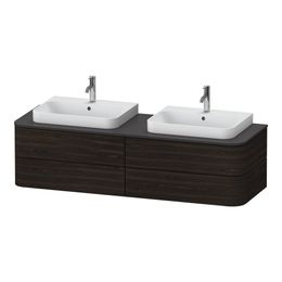 Duravit Waschtischunterschrank o. ES Happy D.2 Plus 40,8x160cm, 4 SchKa., BP b, Nussb geb. (HP4974B69690010)