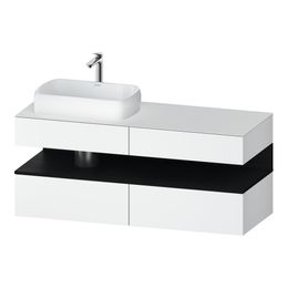 Duravit Waschtischunterschrank Qatego 140x55x60cm, E sw/we m, Pl, Beck. li (QA4765016180000)