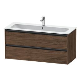 Duravit Waschtischunterschrank Ketho.2 121x48cm, Nussb dkl., 2 Schub., wandh&auml;ngend (K25265021210000)