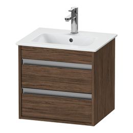 Duravit Waschtischunterschrank Ketho Compact 50x41,2x48cm, 2 La, wandh&auml;ngend, Nussb dkl. (KT644402121)
