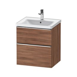 Duravit Waschtischunterschrank D-Neo 58,4x45,2x62,5cm, 1 Kast, chr/Nussb Nat (DE4359010790000)