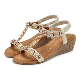 Vivance Damen Sandalette "Sommerschuh, offener Schuh, Sandale, Keilsandalette", Gr. 38beige, Obermaterial: 100% Lederimitat. Decksohle: 100%
