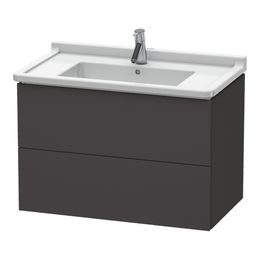 Duravit Waschtischunterschrank L-Cube 82x46,9cm, graph matt, 2 Schub., wandh&auml;ngend (LC626508080)