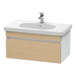 Duravit Waschtischunterschrank DuraStyle 80x45,3cm, E nat/wei&szlig; ma, 1 Ausz., wandh&auml;ngend (DS638403018)
