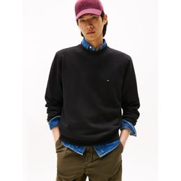 Tommy Hilfiger Herren Sweatshirt "ESSENTIAL TERRY CREWNECK", schwarz, Gr. S, Sweatware, Obermaterial: 100% Baumwolle, Sweatshirts