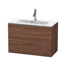 Duravit Waschtischunterschrank Compact L-Cube 82x39,1cm, Nussb dkl., 2 Schub., wandh&auml;ngend (LC625702121)