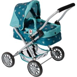 Bayer Chic 2000 Puppenwagen CHIC2000 "Smarty, Mini-Kuschelwagen", sternchen t&uuml;rkis, Puppenwagen, KinderB:56cm H:56cm T:56cm, Kunststoff, Metall, Stoff, Puppenwagen, mit herausnehmbarer Tragetasche, B:56cm H:56cm T:56cm