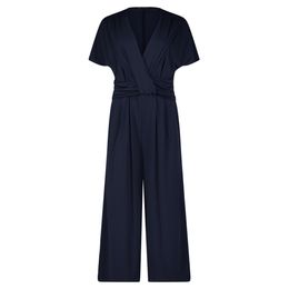 Jumpsuit Betty Barclay "Jumpsuit mit Eingrifftaschen", Damen, Gr. 42, EURO, blau (dunkelblau), Obermaterial: 95% Polyester PES. 5% Elasthan EL., Overalls Jumpsuit