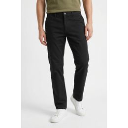 Jack & Jones Chinos JACK & JONES "JPSTOLLIE DYLAN CHINO", Herren, Gr. 32, L&auml;nge 30, schwarz, Web, Obermaterial: 98% Baumwolle, 2% Elasthan, unifarben, regular fit lang, Hosen Chinos, Baumwollmischung, regular fit