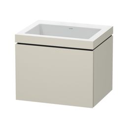 Duravit Waschtischunterschrank c-bonded L-Cube 60x48cm, o HL, Tau matt, 1 Ausz., wandh&auml;ngend (LC6916N8383)