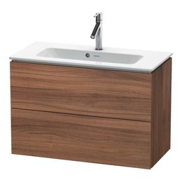 Duravit Waschtischunterschrank Compact L-Cube 82x39,1cm, Nussb Nat, 2 Schub., wandh&auml;ngend (LC625707979)