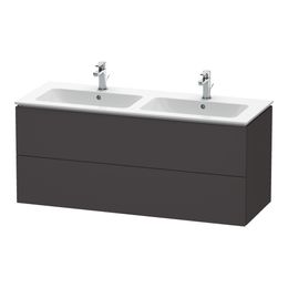 Duravit Waschtischunterschrank L-Cube 129x48,1x55cm, 2 SBK, wandh&auml;ngend, graph matt (LC625808080)