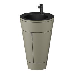 Duravit Waschtischunterschrank c-bonded Set Starck 1 56x86,4x60,5cm, st, G sw, st-g s-matt (S19514OBD920000)