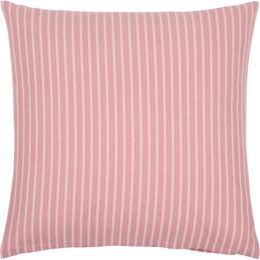 Dekokissen Pad "FIORA", pink (pink, gestreift), B:40cm L:40cm, Baumwolle, Dekokissen_Sitzkissen_Kissenh&uuml;llen, einzigartiges Design, Kissenh&uuml;lle ohne F&uuml;llung, 1 St&uuml;ck