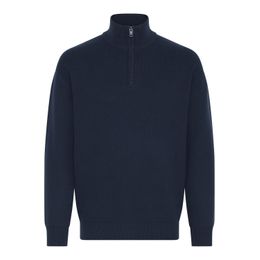 !Solid Troyer SOLID "Troyer SDFinnet", Herren, Gr. L, blau (insignia blau), Obermaterial: 70% Baumwolle CO recyc.. 30% Polyester Pol. recyc.., Pullover Troyer