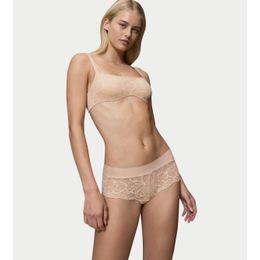 Panty Triumph "Body Make-Up Illusion Lace", Herren, Gr. 40, beige, Microtouch, Obermaterial: 80% Polyamid, 20% Elasthan. Spitze: 92% Polyamid, 8% Elasthan, leicht gl&auml;nzend, unifarben, k&ouml;rpernah, Unterhosen Panty, florale Stretch-Spitze, glatter Bund, Mikrofaser, nahtlos