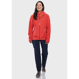 Sch&ouml;ffel Outdoorjacke SCH&Ouml;FFEL "Hiking Jacket Style Cascata WMS", Damen, Gr. 36, rot (2030, rot), Oberstoff: Aussenseite: 100% Polyester, Innenseite: 100% Polyester; (Membran: Polyurethan), regular fit, hoch geschlossener Ausschnitt, Jacken Outdoorjacke