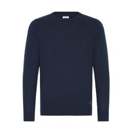 !Solid Strickfleece-Pullover SOLID "Strickpullover SDAkant", Herren, Gr. XXL, blau (insignia blau), Obermaterial: 70% Baumwolle CO recyc.. 30% Polyester Pol. recyc.., Pullover Strickfleece-Pullover