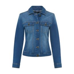 Arizona Damen Jeansjacke, blau, Basic, Gr. 34, Denim/Jeans, Obermaterial: 98% Baumwolle, 2% Elasthan, Jacken, aus Baumwollmischung, figurbetont, in