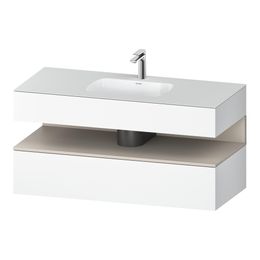 Duravit Einbauwaschtisch-M&ouml;bel-Set Qatego 120x55x60cm, T m/we m, Kon-WTU, Nischenb (QA4787091180010)
