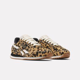 Sneaker Reebok CLASSIC "CLASSIC AZ", Damen, Gr. 40,5, cheetah, schwarz, chalk, Leder, Synthetik, Schuhe Sneaker