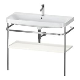 Duravit M&ouml;belwaschtisch-Kombi Happy D.2 Plus 97,5x49cm, 1 HL, we hgl, m Metallkonsole (HP4838O2222)