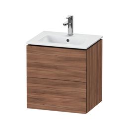 Duravit Waschtischunterschrank Compact L-Cube 52x42,1x55cm, 2 La, wandh&auml;ngend, Nussb Nat (LC621807979)