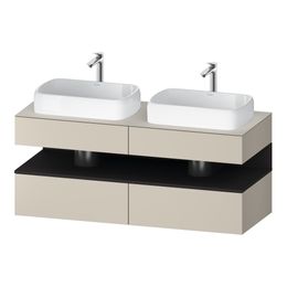 Duravit Waschtischunterschrank Qatego 140x55x60cm, gra m/ta m, Pl, B beids. (QA4767080830000)