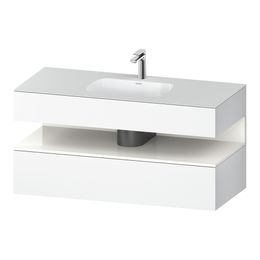 Duravit Einbauwaschtisch-M&ouml;bel-Set Qatego 120x55x60cm, w hgl/we m, Kon-WTU, B (QA4787022180010)