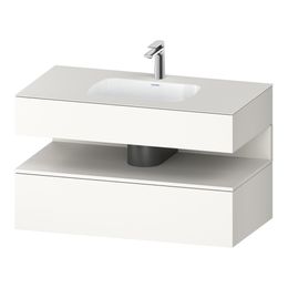Duravit Einbauwaschtisch-M&ouml;bel-Set Qatego 100x55x60cm, w m, Konsolen-Waschtischunterbau, Nischenb (QA4786084840010)