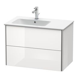 Duravit Waschtischunterschrank XSquare 81x47,8x56cm, 2 La, B li, wandh&auml;ngend, we hgl (XS417608585)