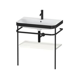 Duravit M&ouml;belwaschtisch-Kombi Happy D.2 Plus 77,5x49cm, 1 HL, we hgl, m Metallkonsole (HP4737O2222)