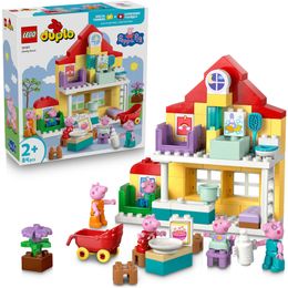 Konstruktionsspielsteine Lego "Familienhaus (10467), Lego DUPLO Peppa Pig", bunt, Spielbausteine, Kinder, Kunststoff, Konstruktionsspielsteine