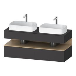 Duravit Waschtischunterschrank Qatego 140x55x60cm, E na/gra m, Pl, B beids. (QA4767030490000)